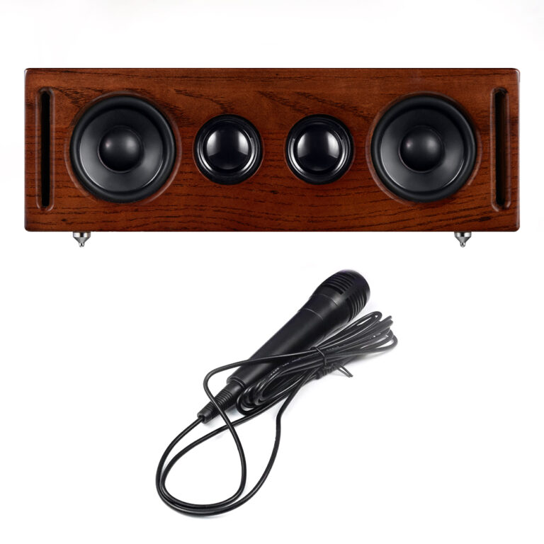 Bluetooth Wooden Karaoke Speaker With Microphone Shinetech Industrial Co Ltd 